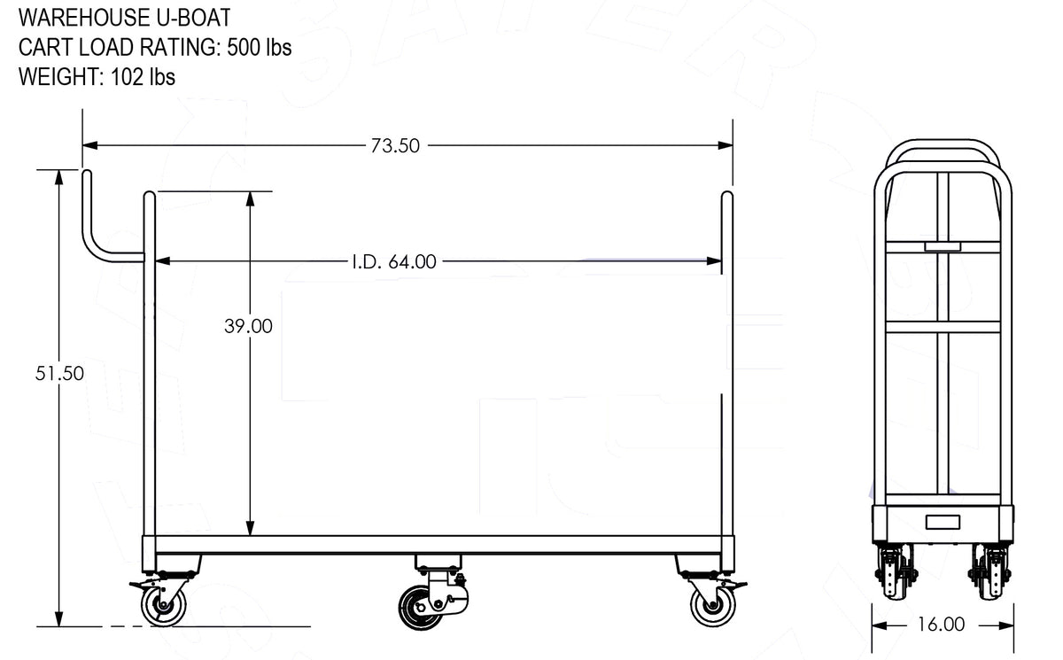 U-Boat Platform Cart for orderpicking in warehouse- model 1673-2 – Lean ...