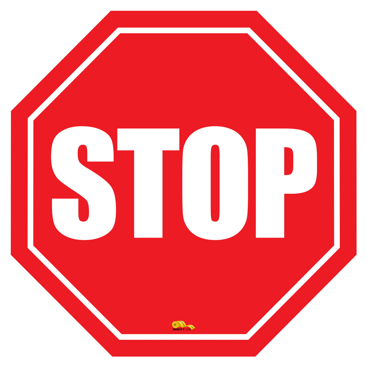 Stop Sign Modern Floor Sign - Floor Marking Sign, 24" – Lean Material ...