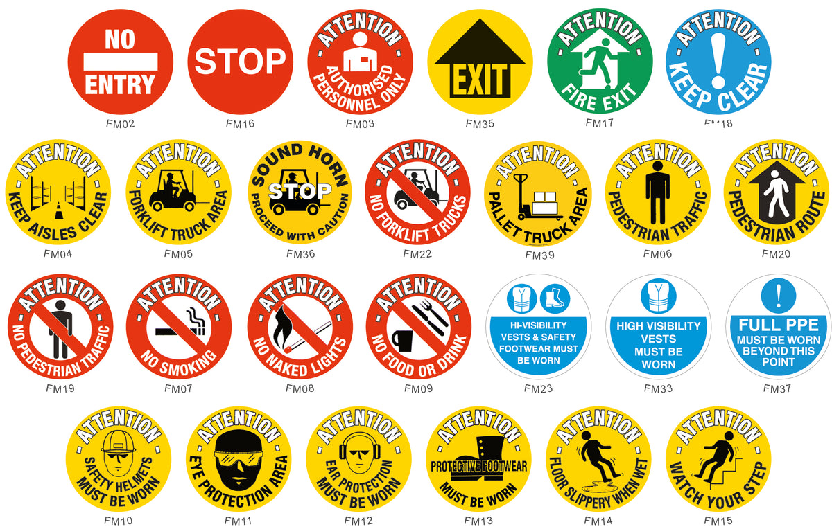 Wall & Floor Graphic Markers - Safety Signs for Warehouse ...