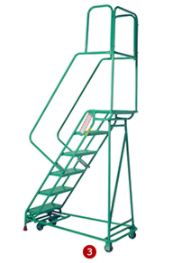 Rolling Ladder - Folding Rolastair™ – Lean Material Handling Store